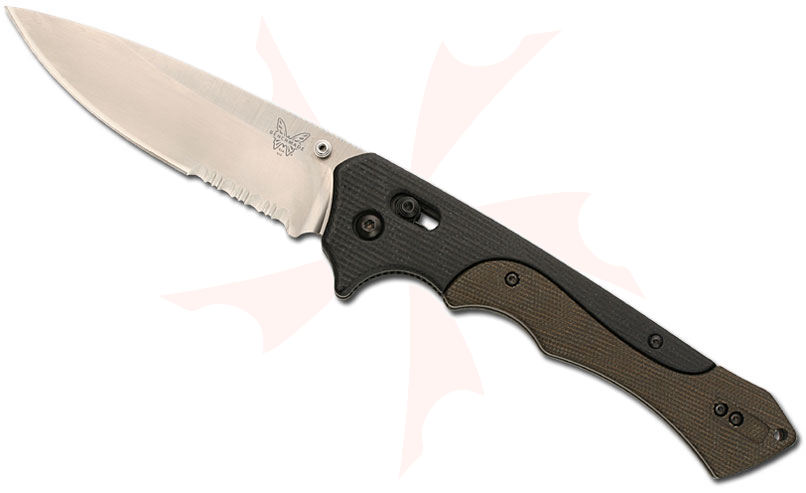 Benchmade Rukus™ 4.25" Satin S30V Combo Edge, Micarta/G10 Handles ...