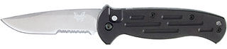 Benchmade A.F.O. Automatic Satin Finish Blade Combo Edge w/ Safety ...