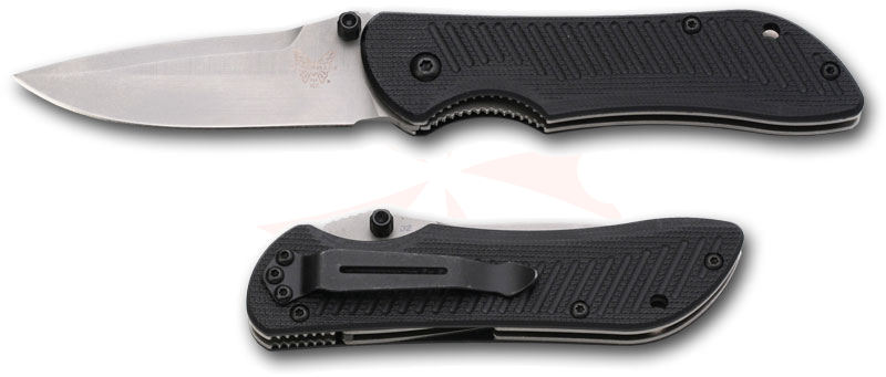 Benchmade Mini-Nitrous Stryker Assisted 3" Satin Spear Point Plain D2 ...