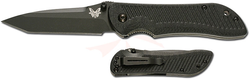 Benchmade Assisted Nitrous Stryker Black Coated Plain Edge 3.7" D2 ...