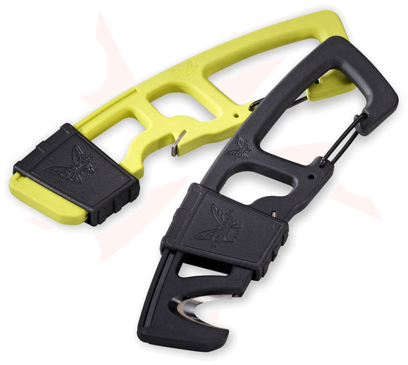 Benchmade 9CB-BLK Rescue Hook Strap Cutter with Carabiner, Black ...