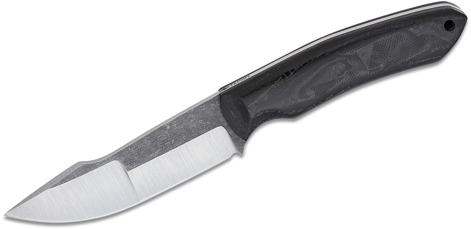 Boatright Bladeworks Custom Potami Plus Fixed Blade Knife 4.25" 52100 Two-Tone Duplex Harpoon ...