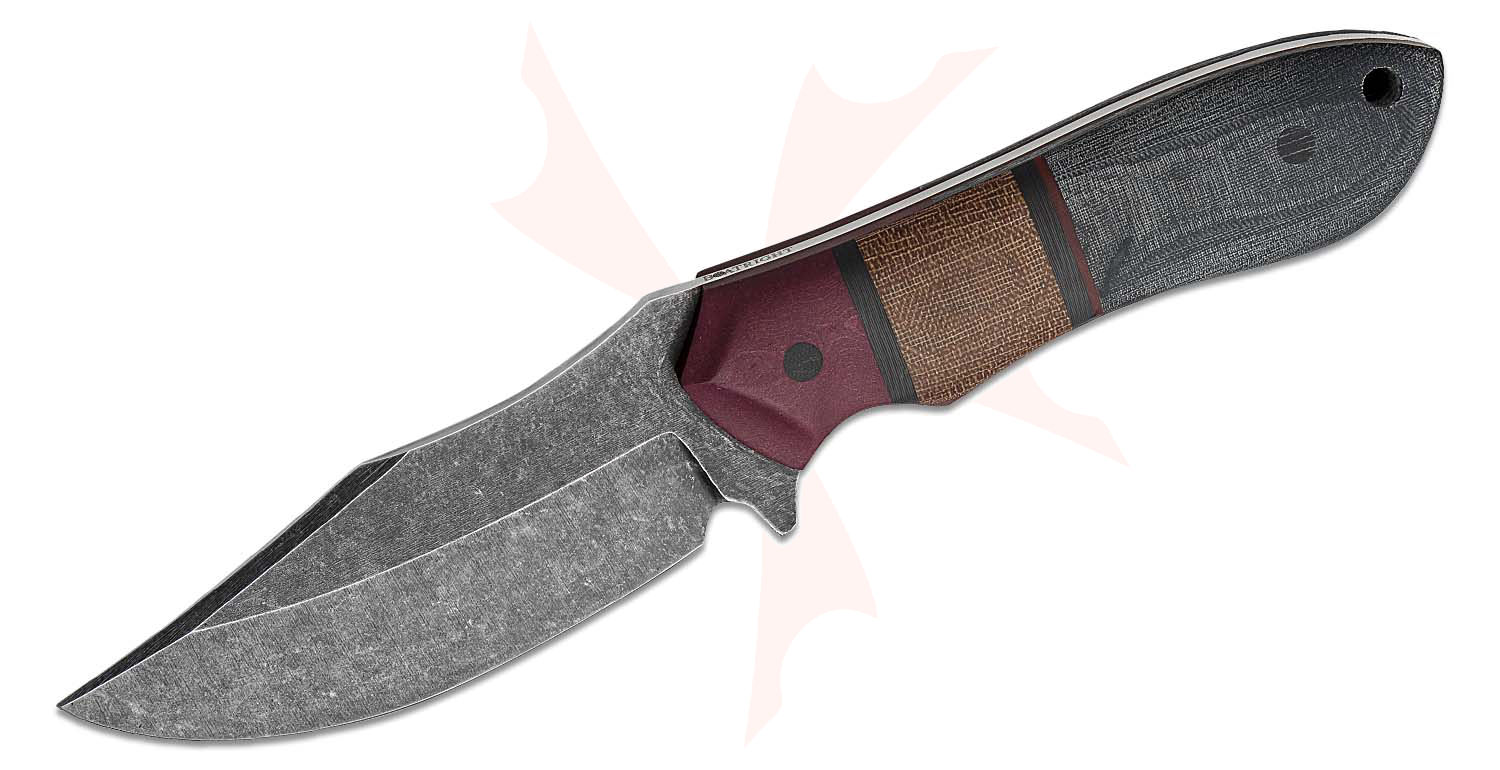 Boatright Bladeworks Custom Raider Fixed Blade Knife 4.75" CPM-3V Acid ...