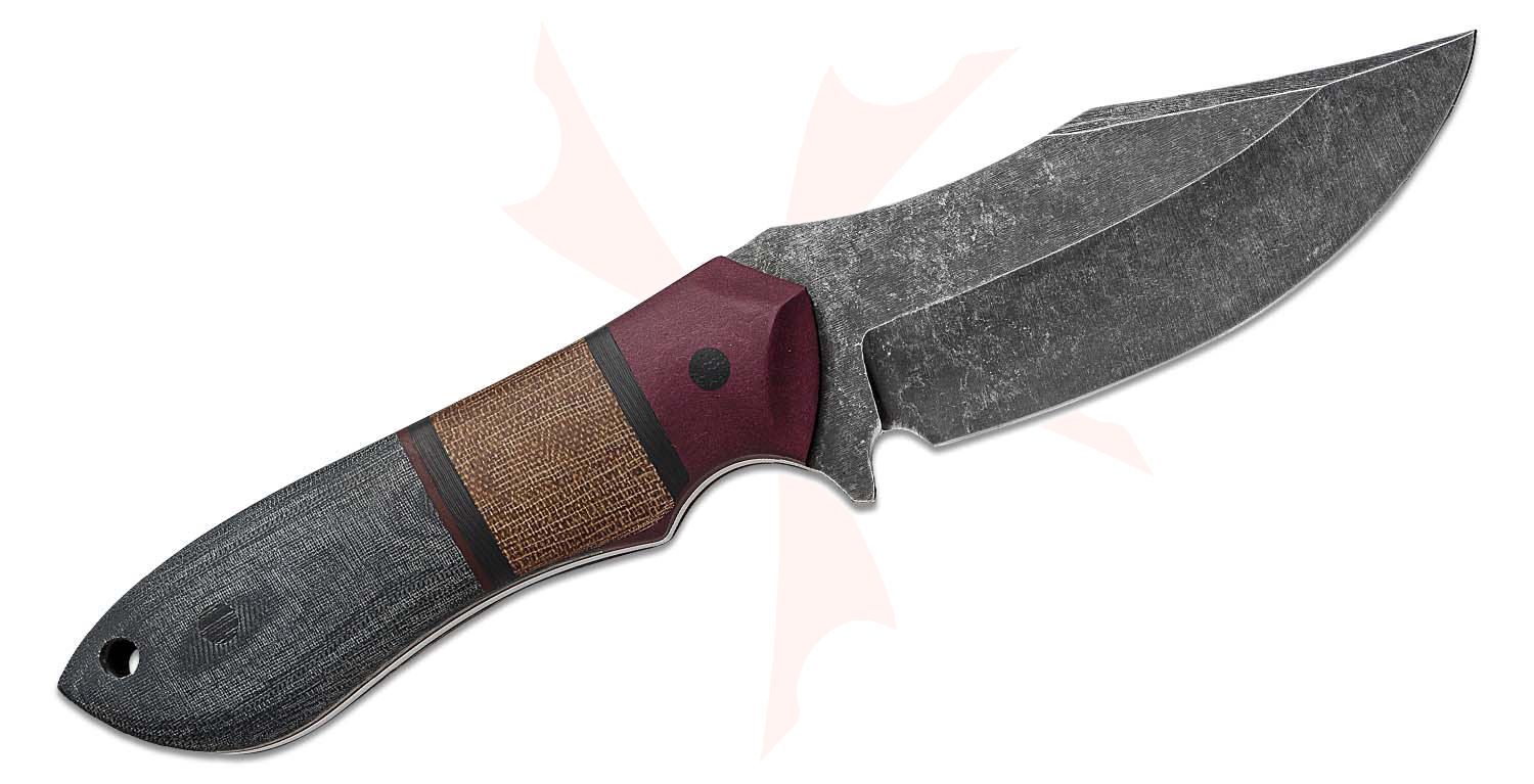 Boatright Bladeworks Custom Raider Fixed Blade Knife 4.75" CPM-3V Acid ...