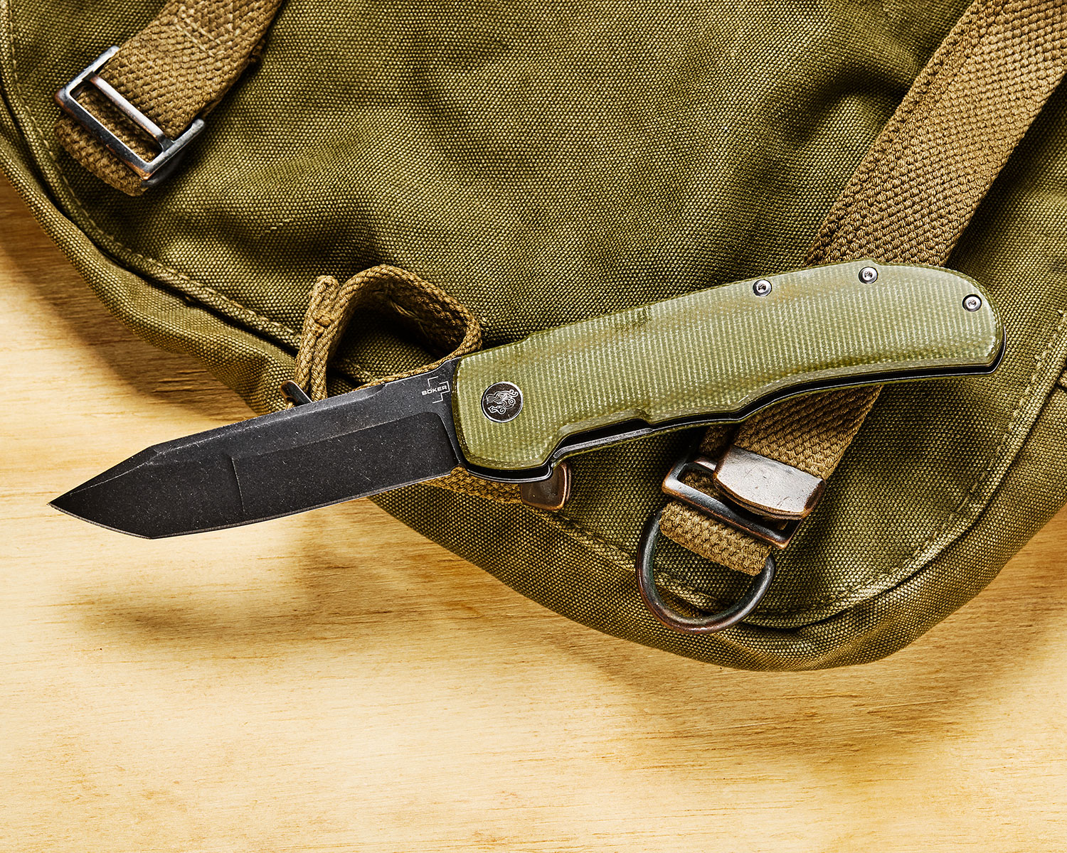 Boker Plus Bob Terzuola Tac-Master Flipper Knife 3.97" Nitro-V Black Stonewashed Tanto Blade ...