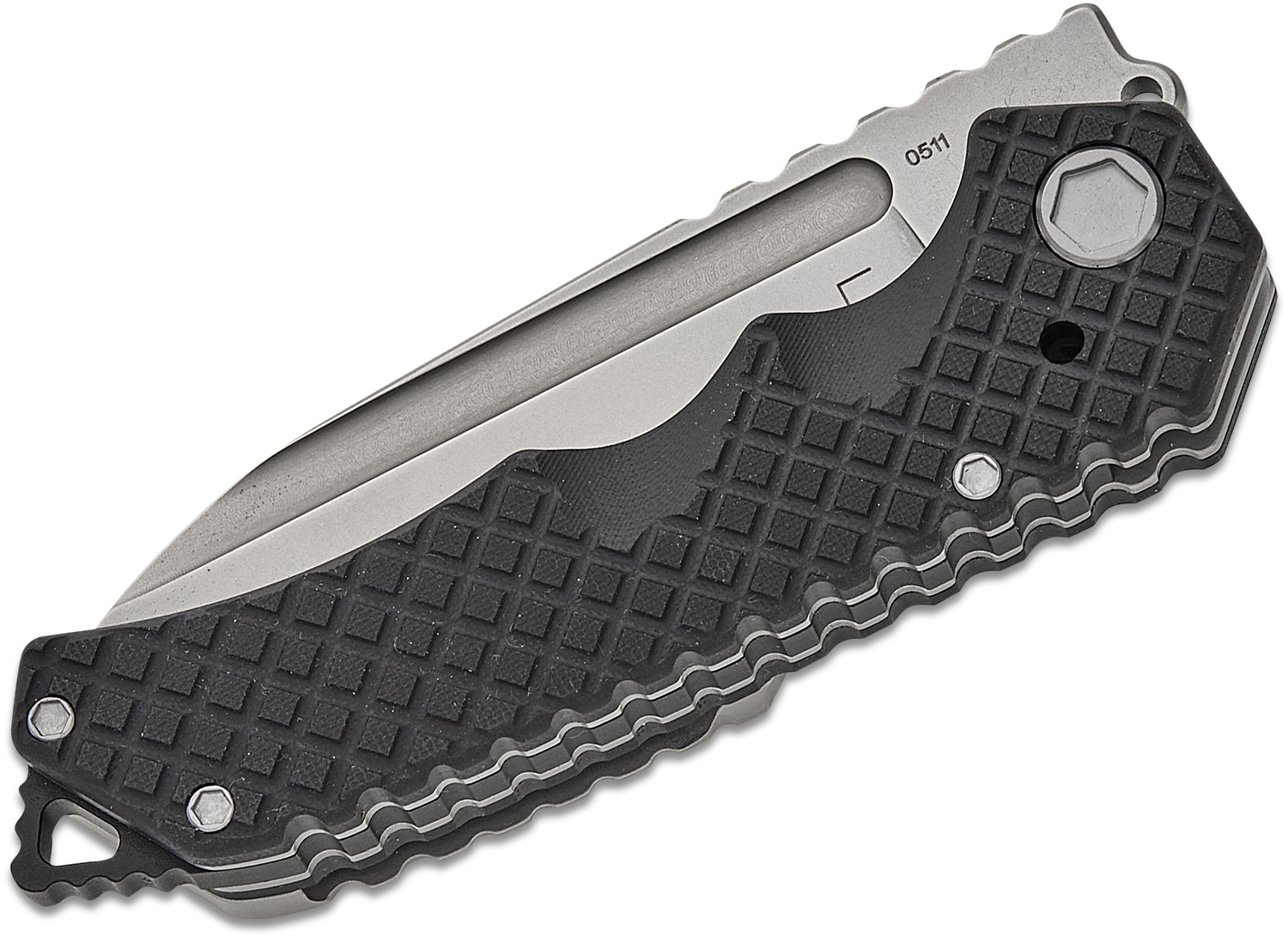 Boker Plus Hermod Folding Knife 3.62" D2 Stonewashed Drop Point Blade, Black G10 Handle with ...