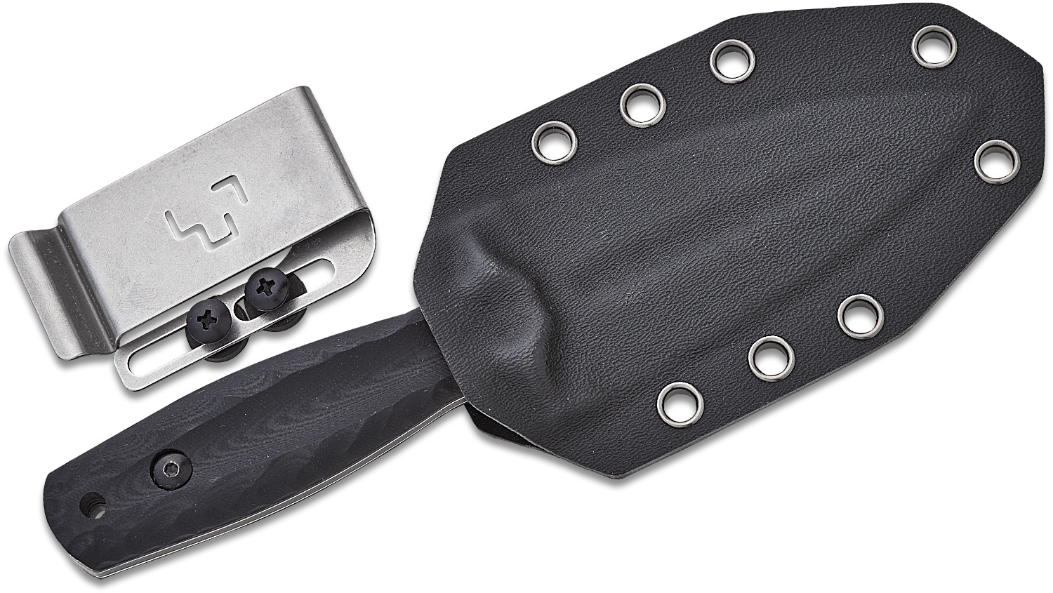 Boker Plus W1 Dagger Fixed Blade Knife 3.74" VG-10 Dark Stonewashed Double Edge Blade, Black G10 ...