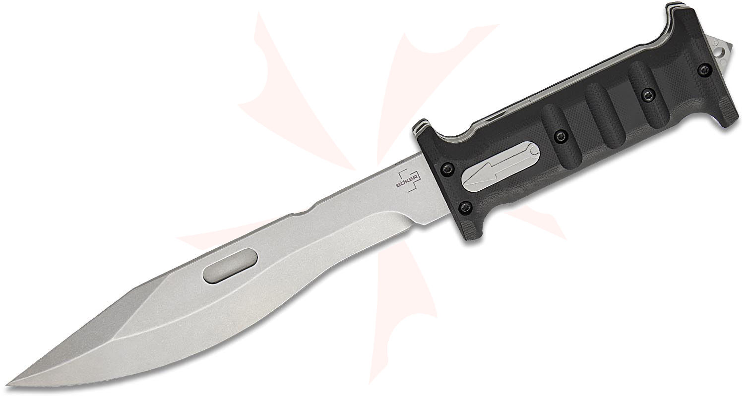 Boker Plus Extension Knife, D2 Stonewashed Variable Length Recurve ...