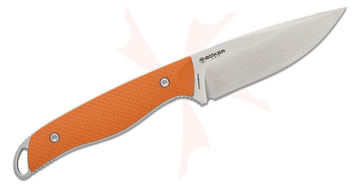Boker USA Backcountry Fixed Blade Knife 3.6" MagnaCut Satin Drop Point ...