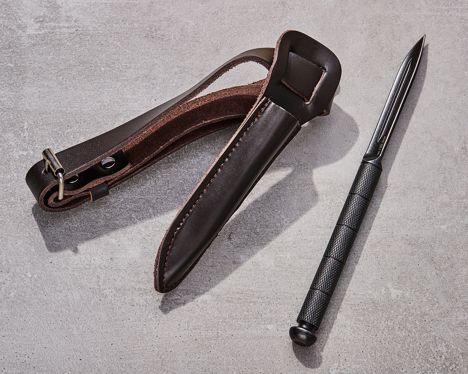 Boker History Knife & Tool Sleeve Dagger 3.5" GCr15 Black Stonewashed ...