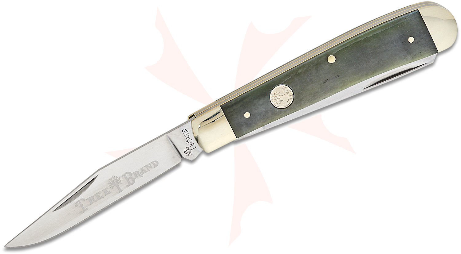 Boker Traditional Series 2.0 Trapper Pocket Knife, Smooth Gray Bone ...