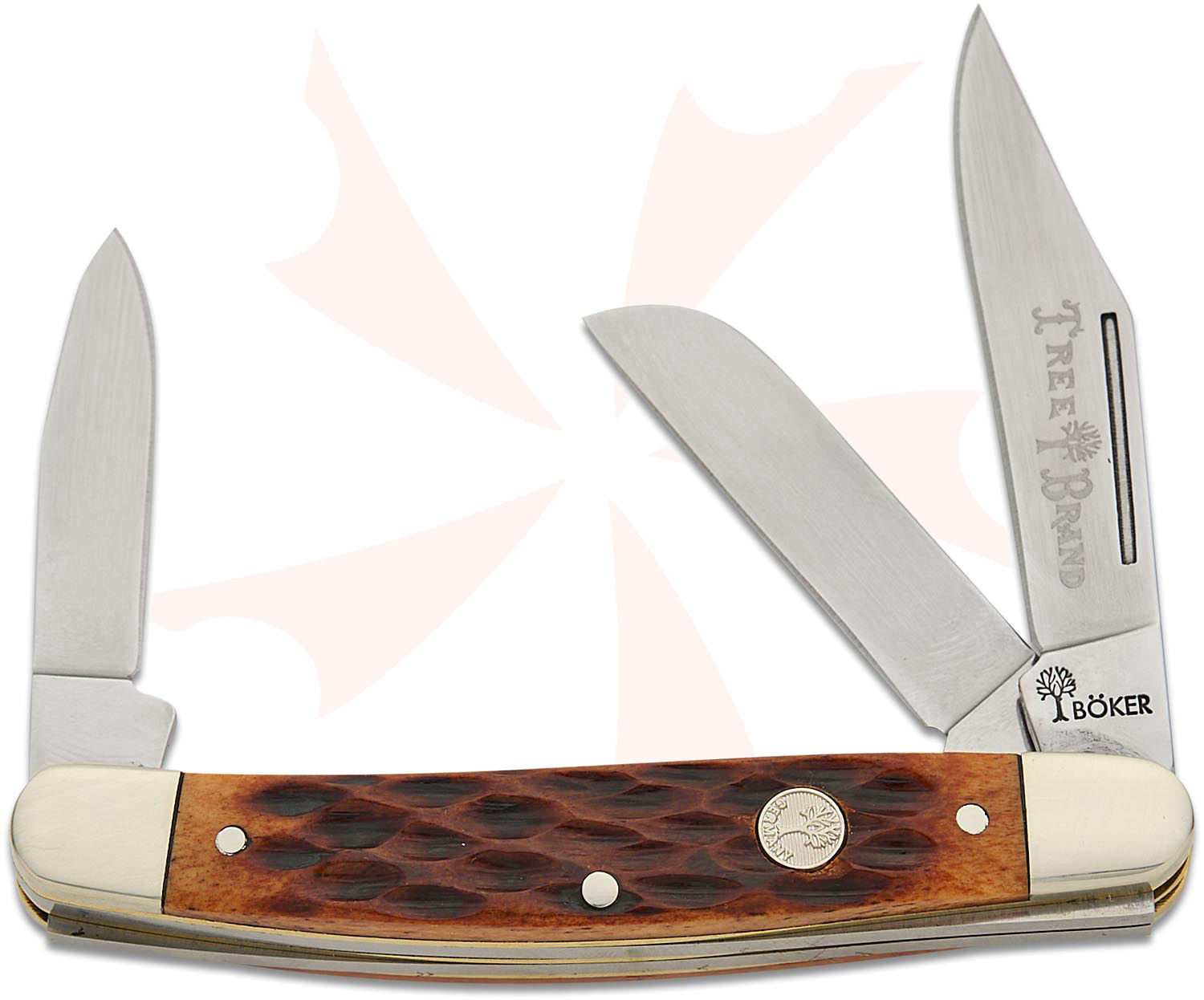 Boker Traditional Series Treebrand Medium Stockman Pocket Knife, Jigged ...