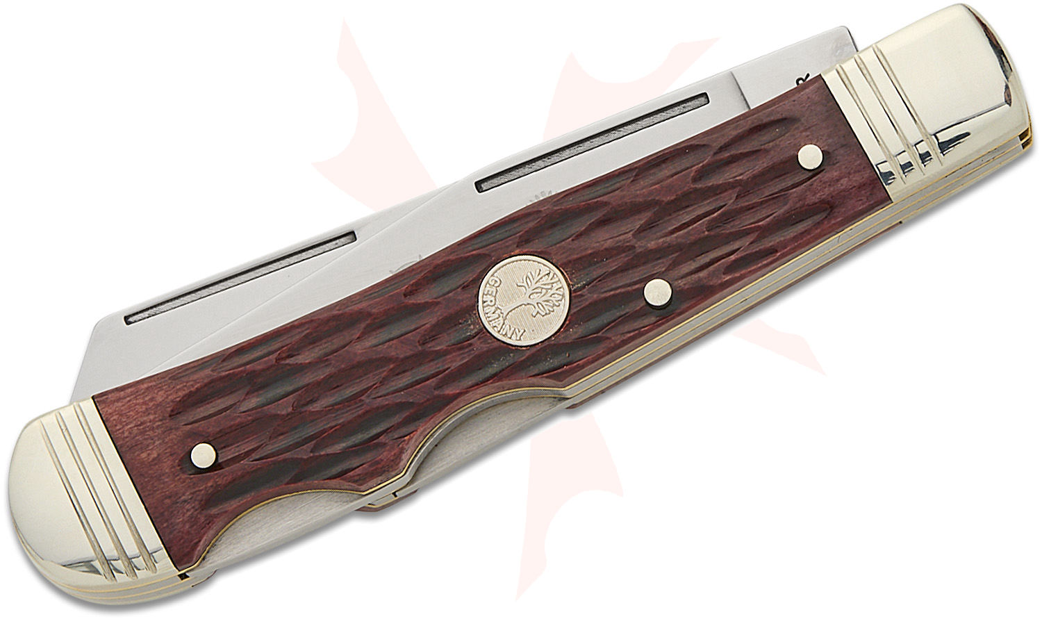 Boker Traditional Series 2.0 Double Lock Trapper Folding Knife 4.25" Closed, D2 Blades, Brown ...