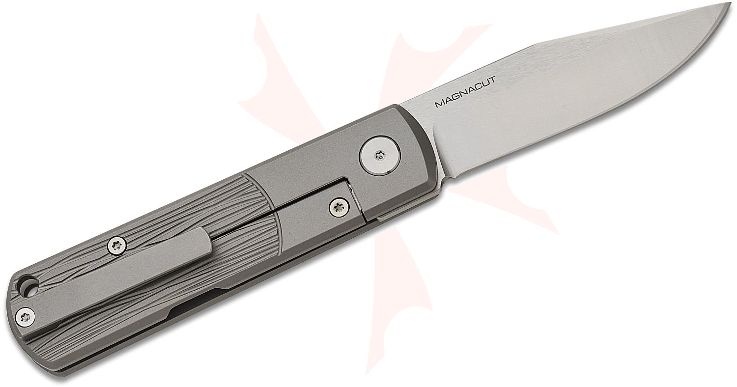 Boker BRLW Flipper Knife 2.56" CPM-MagnaCut Satin Clip Point Blade ...