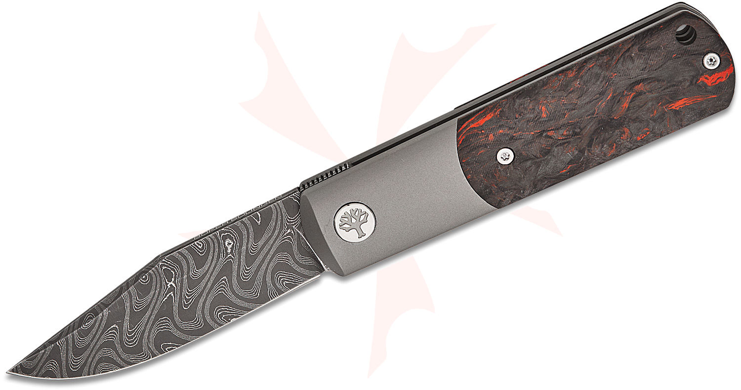 Boker 2024 Annual Damast Flipper Knife 2.56" Black Boomerang Damascus ...