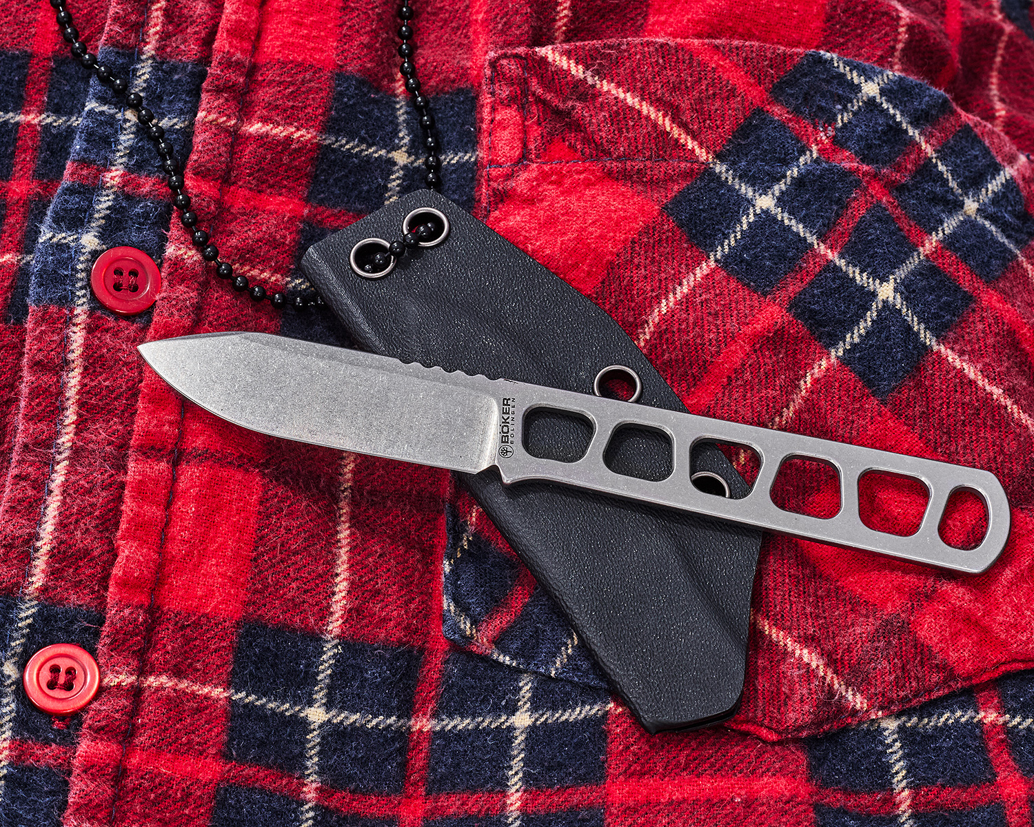 Boker Lucas Burnley Barlow BFF Packlite Fixed Blade Knife 2.56" CPM-MagnaCut Satin Clip Point ...