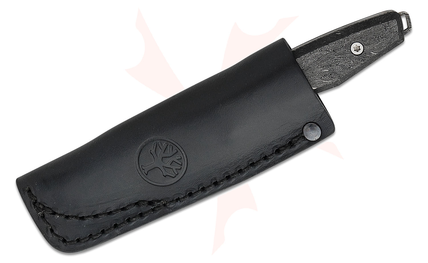 Boker Daily Knives AK1 Fixed Blade Knife 3.11" Nichols Boomerang Damascus Reverse Tanto, Space ...