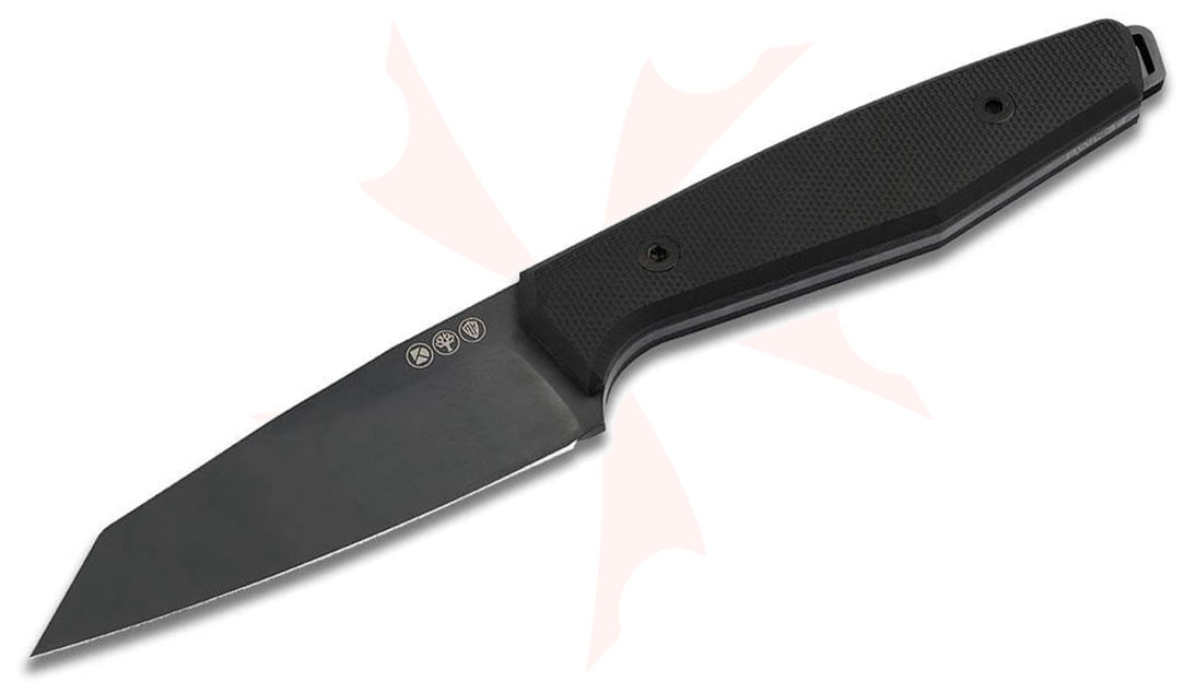 Boker Daily Knives AK1 Fixed Blade Knife 3.11" RWL-34 Black PVD Reverse Tanto Blade, Black G10 ...