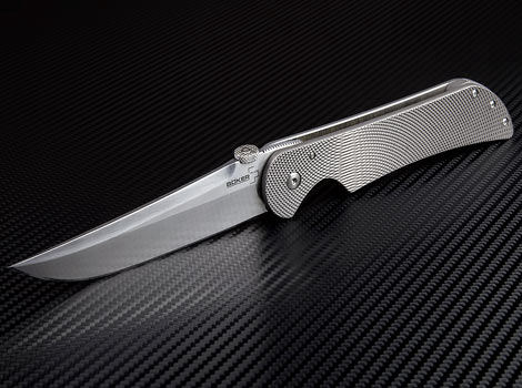 Boker Plus Sal Manaro Stingray Folding Knife 4-1/8" VG10 Blade, Titanium Handles (01BO148 ...