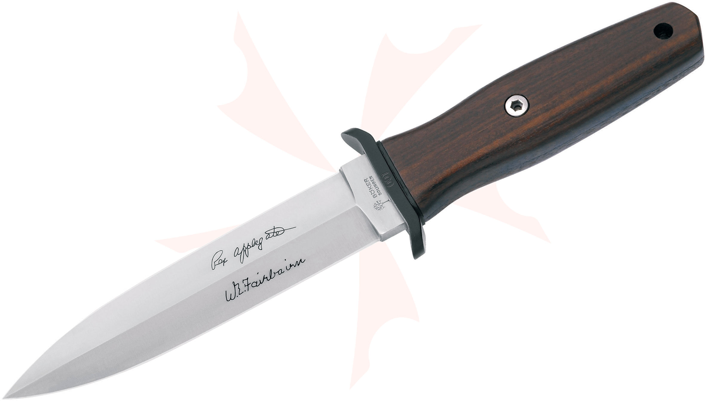 Boker Applegate-Fairbairn Premium Dagger 5-7/8" Blade, Grenadill Wood ...