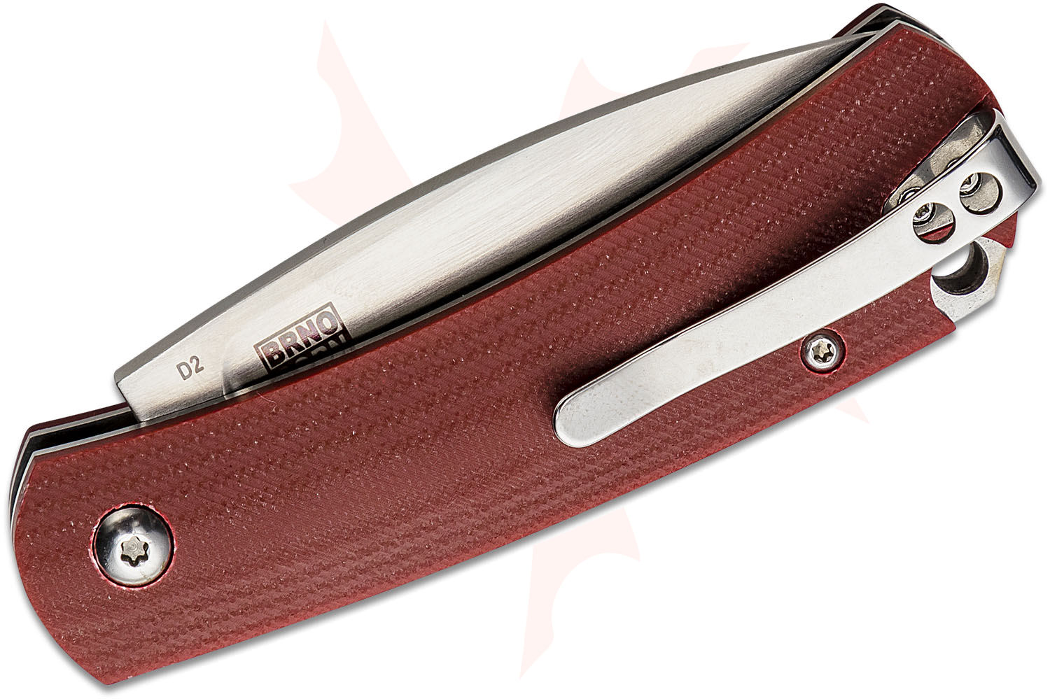 Boker Plus Boston Slipjoint Folding Knife 2.8" D2 Satin Drop Point Blade, Wine-Red G10 Handles ...
