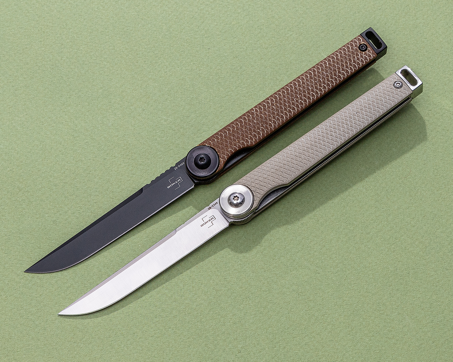 Boker Plus Kaizen Flipper Knife 3.11" CPM-S35VN Black Blade, Brown G10 ...