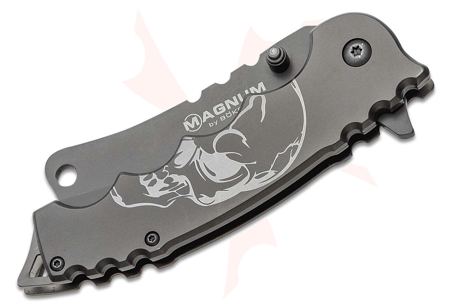 Boker Magnum Mortem Frame Lock Flipper Knife 3.125" Razor-Style Blade ...