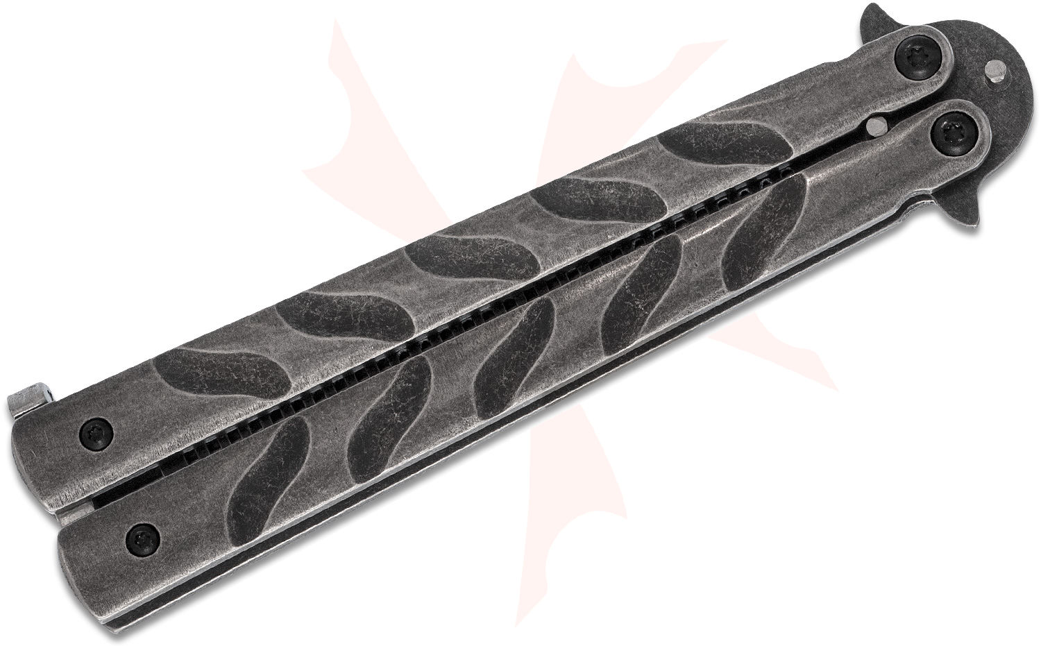 Boker Magnum Balicomb Butterfly Style Comb, Dark Stonewashed, Stainless ...