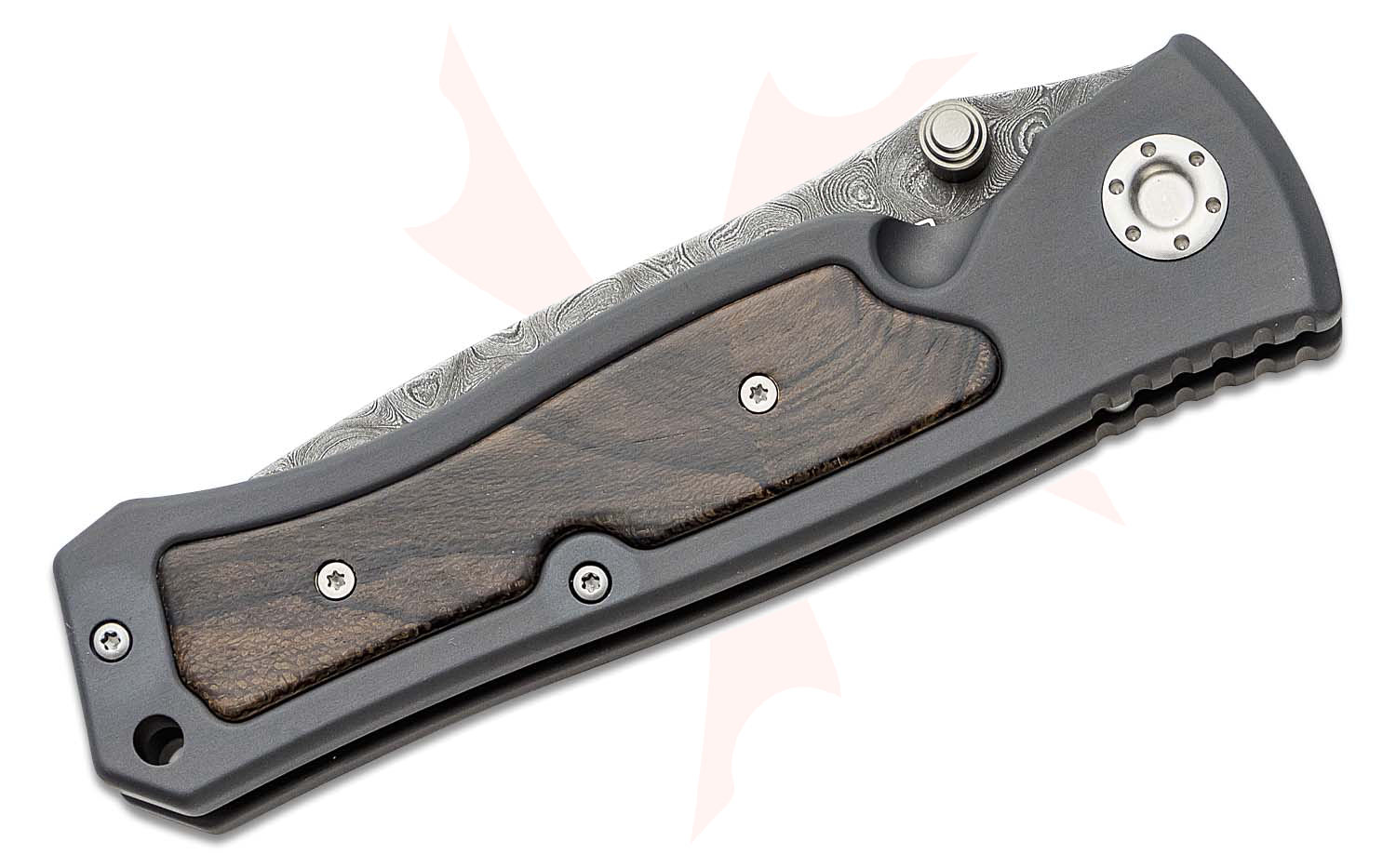 Boker Leopard Damascus II Folding Knife 3.75" Blade, Aluminum Handles ...