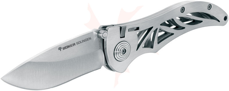 Boker Che Folding Knife 3-1/4" N690BO Stainless Blade, Stainless Steel ...