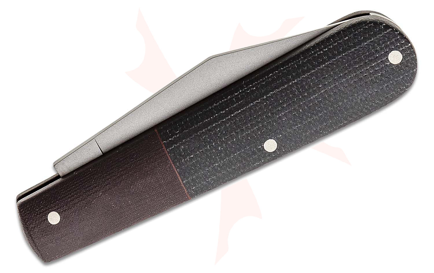 Boker Barlow Integral Pocket Knife 2.64" N690 Satin Clip Point Blade, Black Canvas Micarta ...