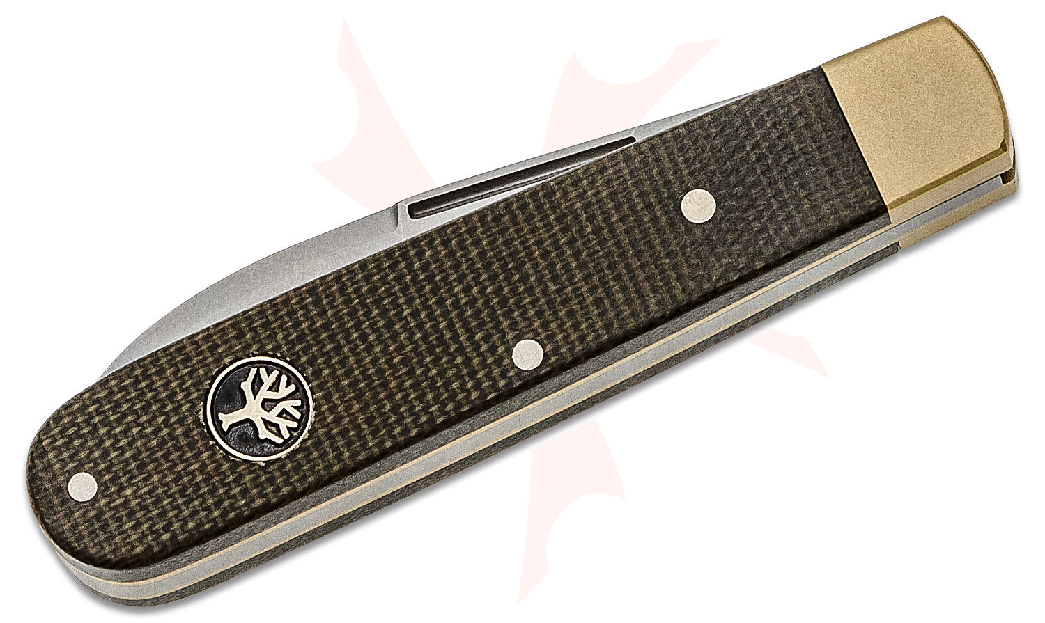 Boker Barlow Prime Expedition Pocket Knife 2.8" Gray N690 Drop Point Blade, Olive Green Micarta ...