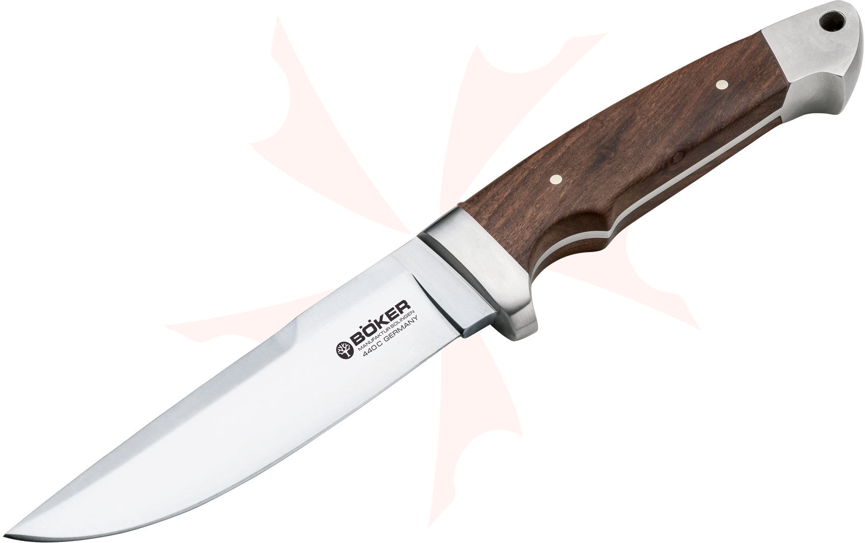 Boker Vollintegral XL Fixed 5.75" Blade, Walnut Handles, Leather Sheath ...