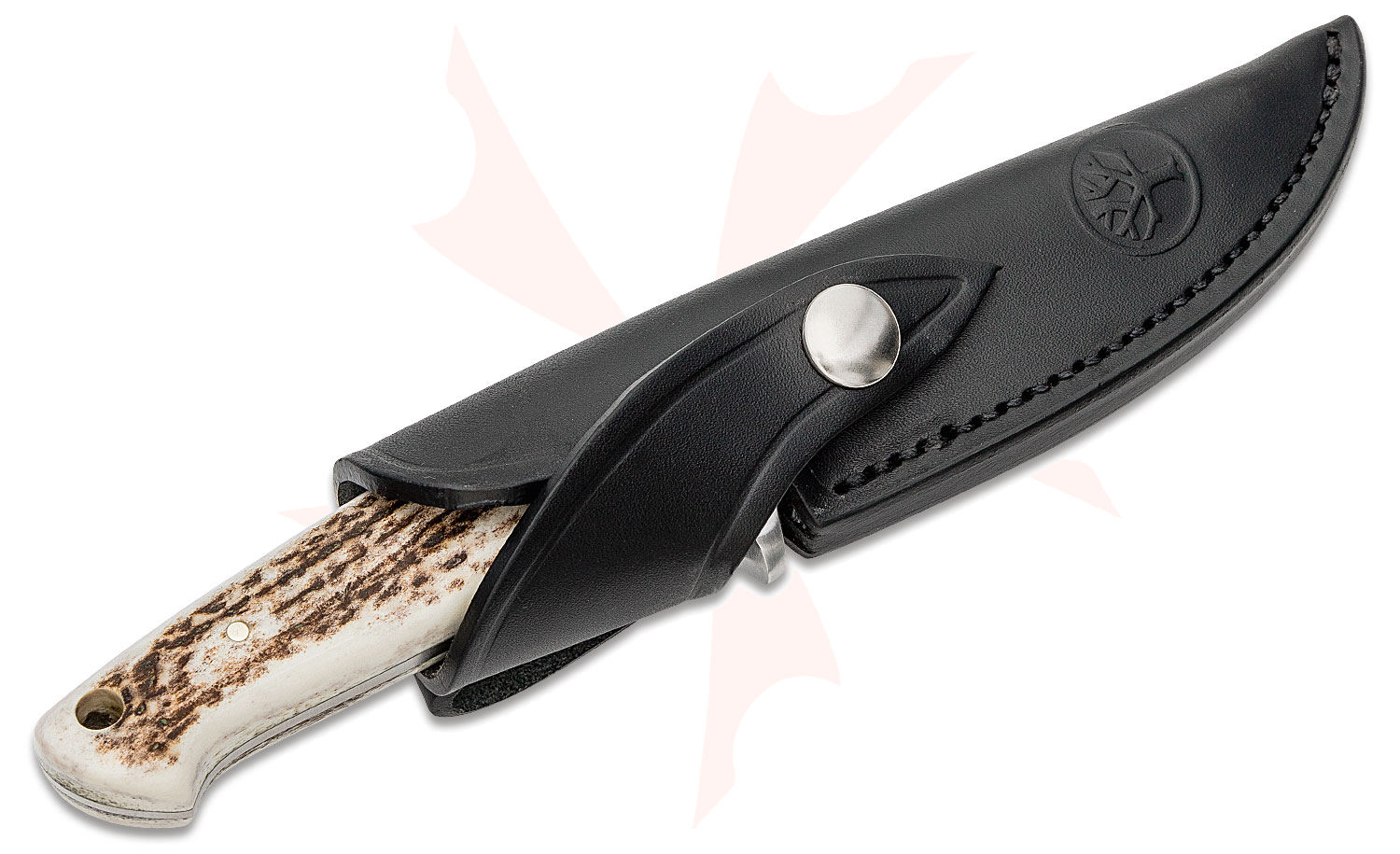 Boker Integral II Fixed Blade Knife 3.94" 440C Satin Drop Point, Stag ...