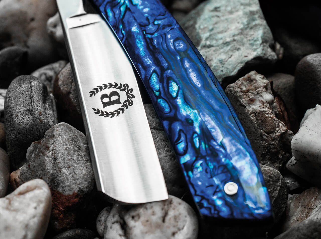 Boker Blue Shell Straight Razor 5/8" O-1 Carbon Steel Blade, French ...