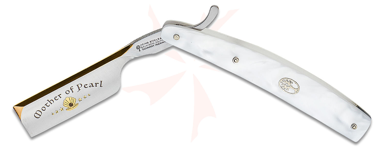 Boker Mother of Pearl 2.0 Straight Razor 6/8" O-1 Carbon Steel Blade ...
