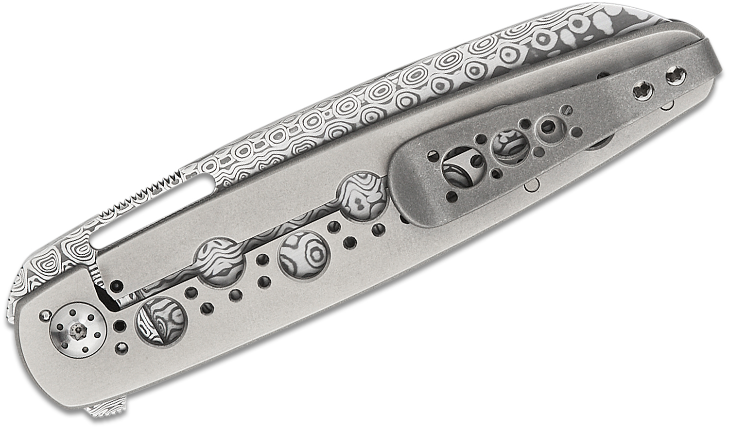 Brad Zinker Custom TD Frame Lock Flipper Knife 3.25" Ladder Damasteel ...