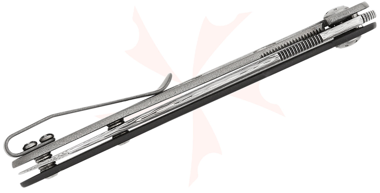 Brad Zinker Custom TD Frame Lock Flipper Knife 3.25" Ladder Damasteel ...