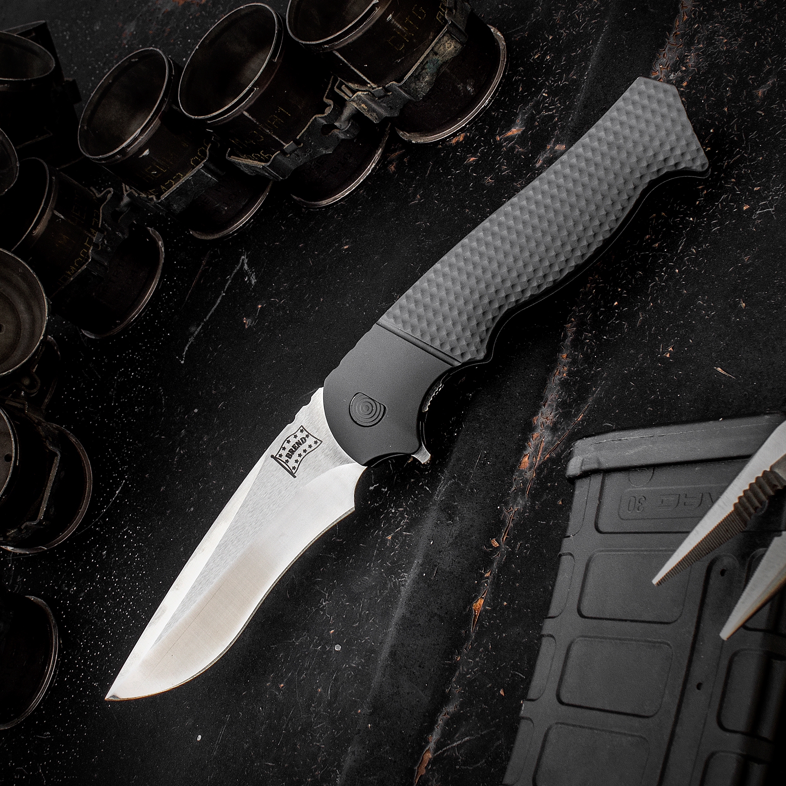 Walter Brend Handmade Knives Model 2 Assisted Flipper 3.75" PSF27 Hand ...