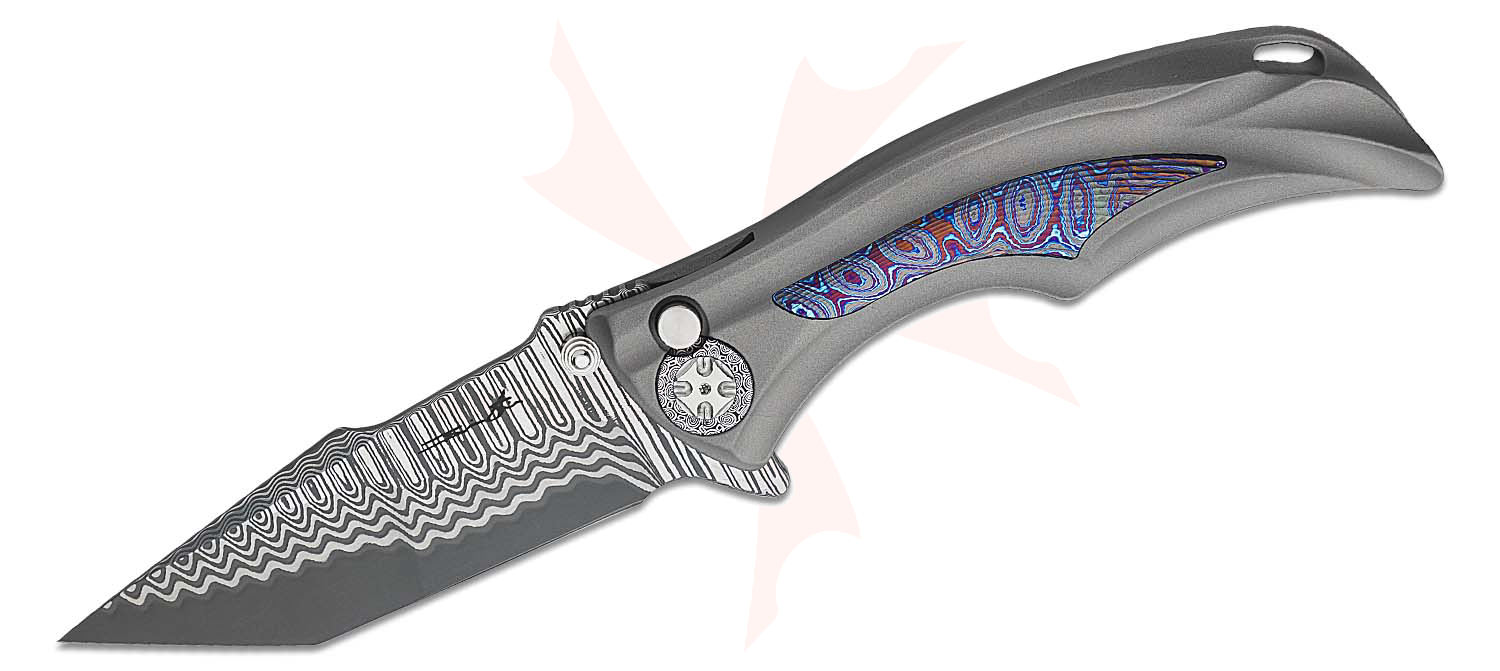 Brian Tighe Custom Tighe Down Integral Flipper Knife 4" Hugin Damacore ...