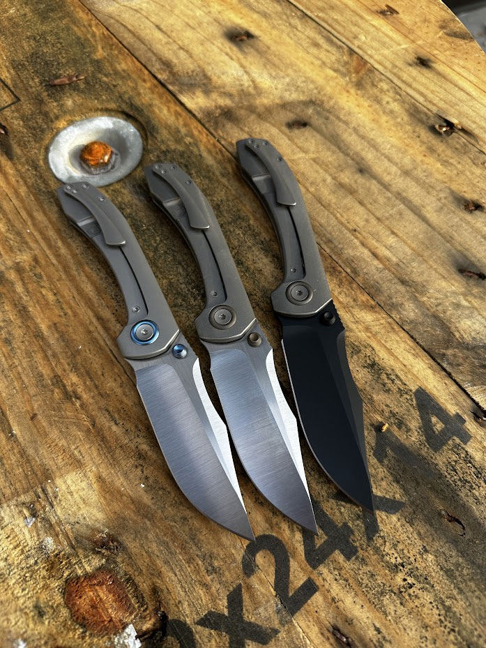 Brian Brown Knives Raptor v2 Folding Knife 3.5" M390 Black PVD Harpoon ...
