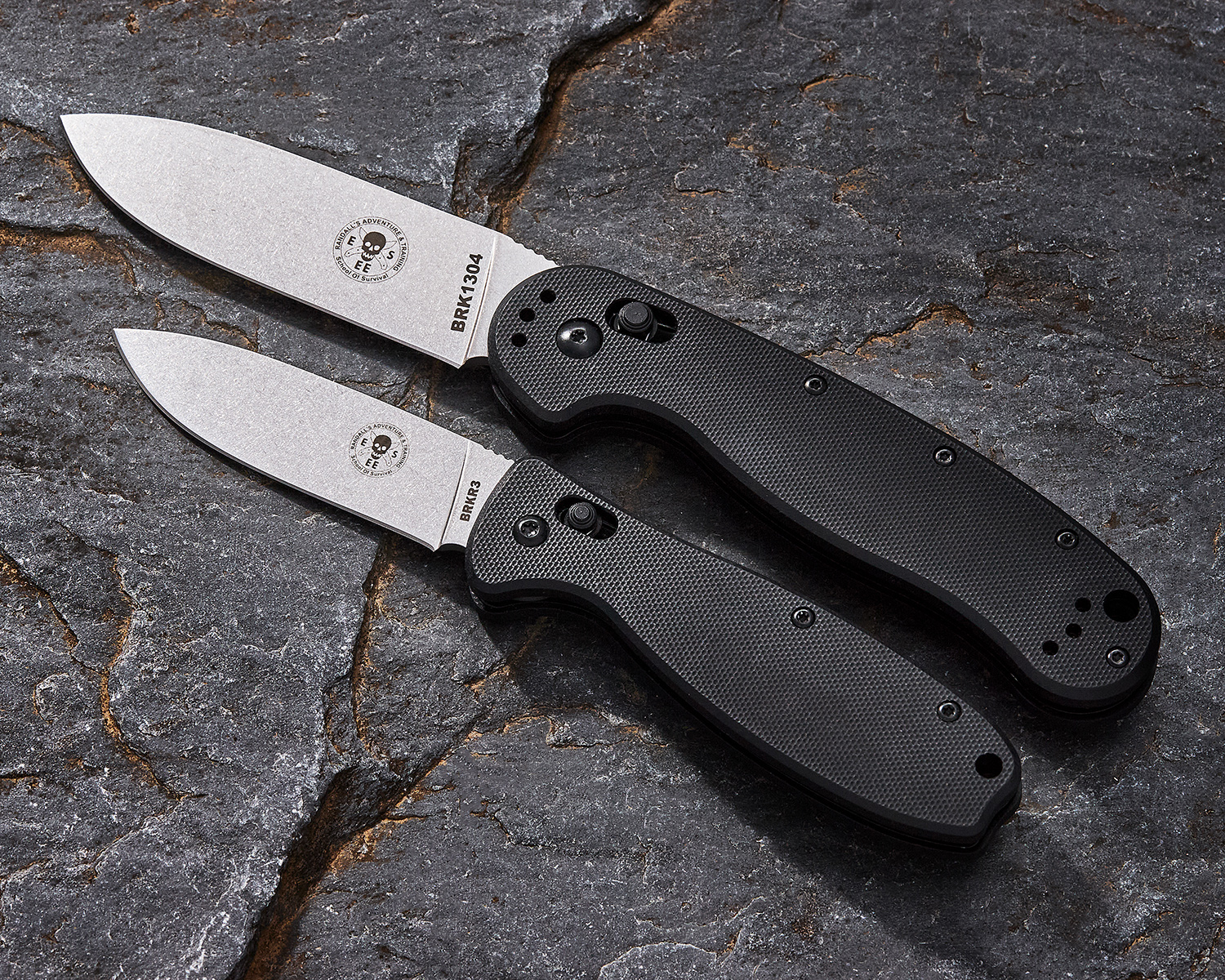 Avispa AUTO Slide Lock Folding Knife 3.5" 14C28N Stonewashed Drop Point ...