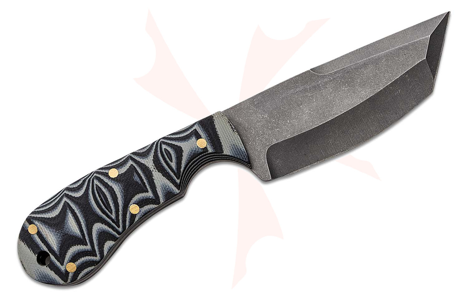 Brock Blades Custom Combat Options Double Beast Fixed Blade Knife 3.5 ...