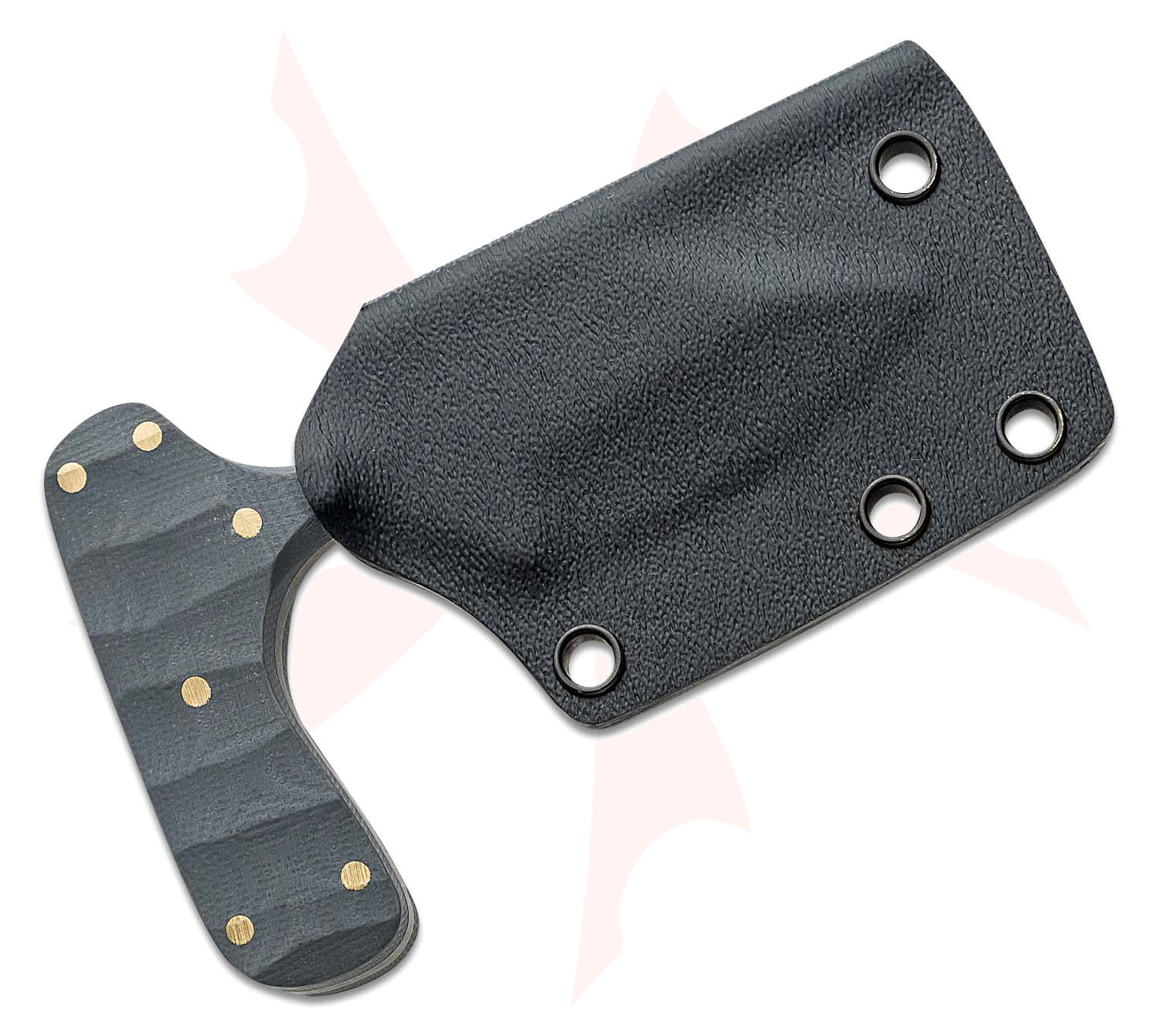 Brock Blades Custom Push Dagger Fixed Blade Knife 2.75" Titanium Acid ...