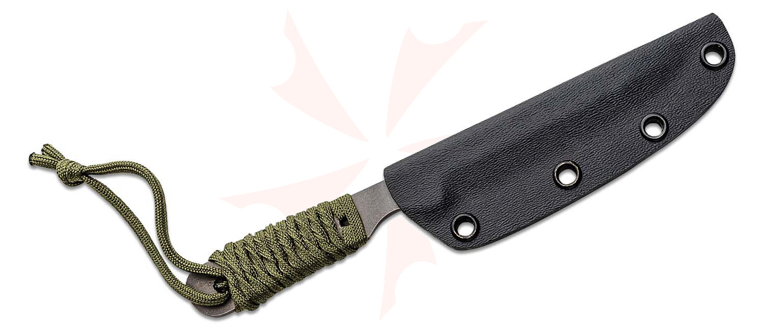 Brock Blades Custom Thin Utility Fixed Blade Knife 4" Titanium Acid ...