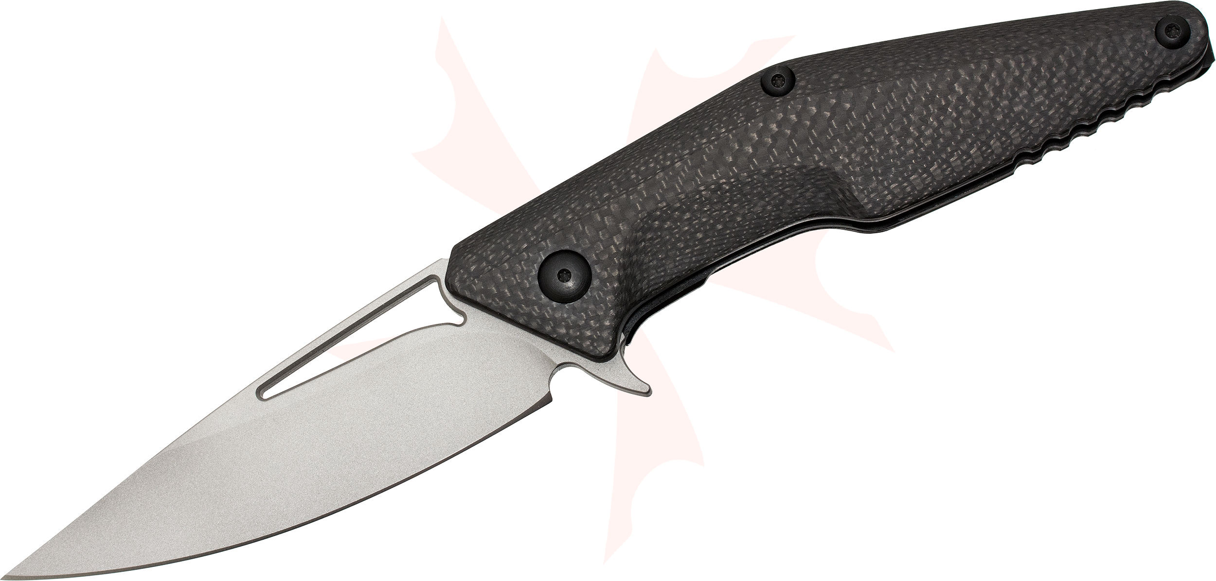 Brous Blades Division Flipper Folder 4.37" D2 Bead Blast Blade, Carbon ...