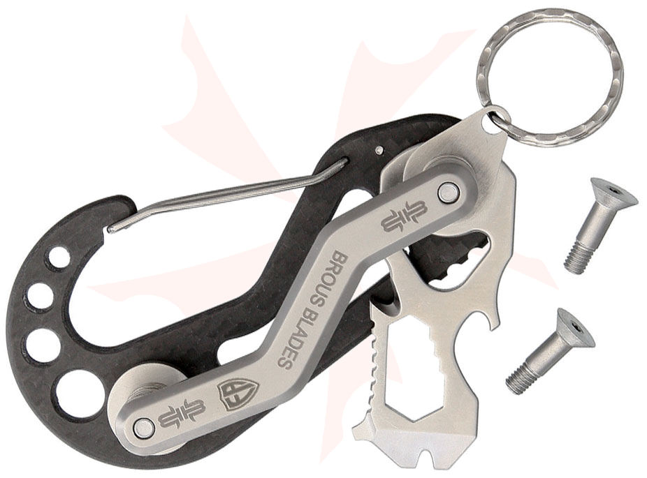 Brous Blades KeyBiner Carabiner Key Holder Multi-Tool, Carbon Fiber ...
