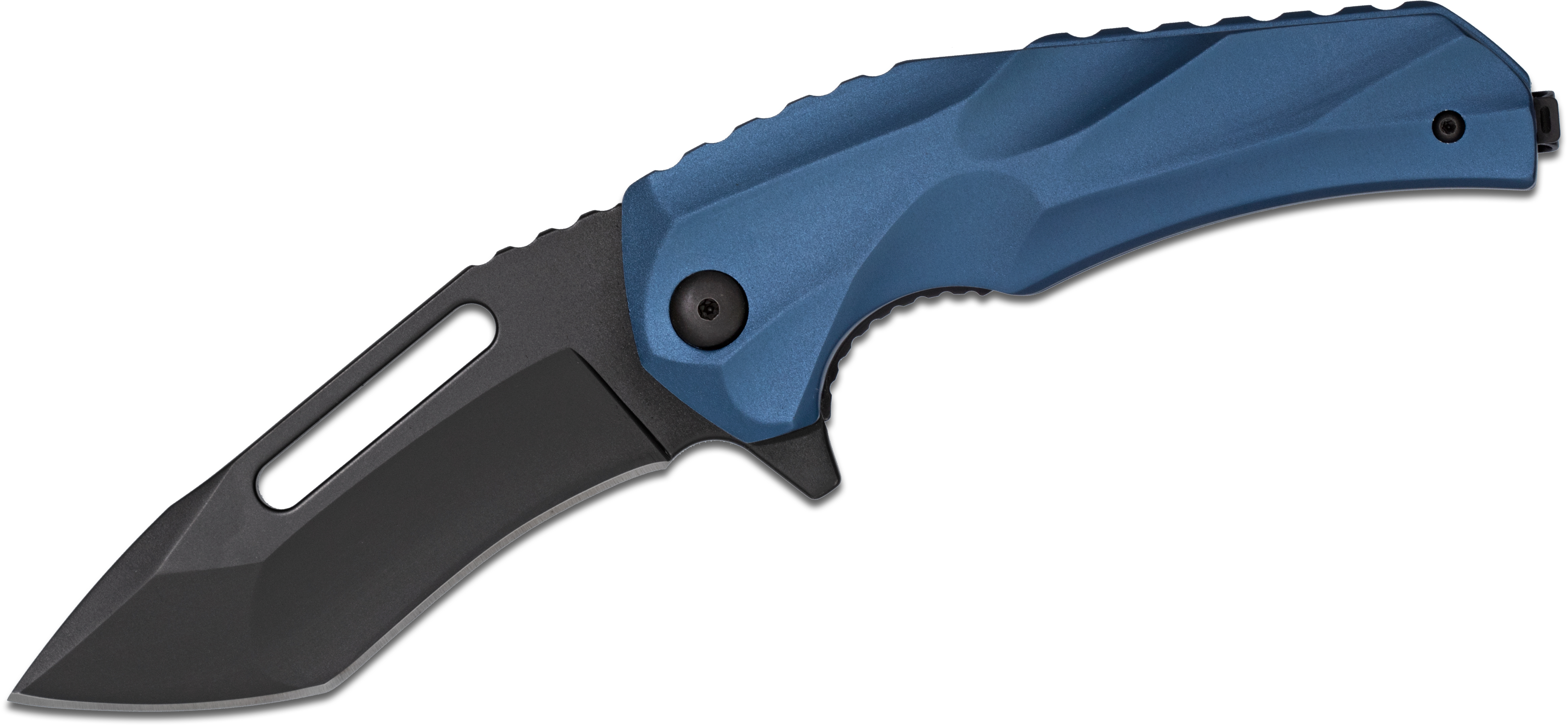 Brous Blades Willumsen Reloader Flipper Knife 3.5" D2 Blackout Blade ...