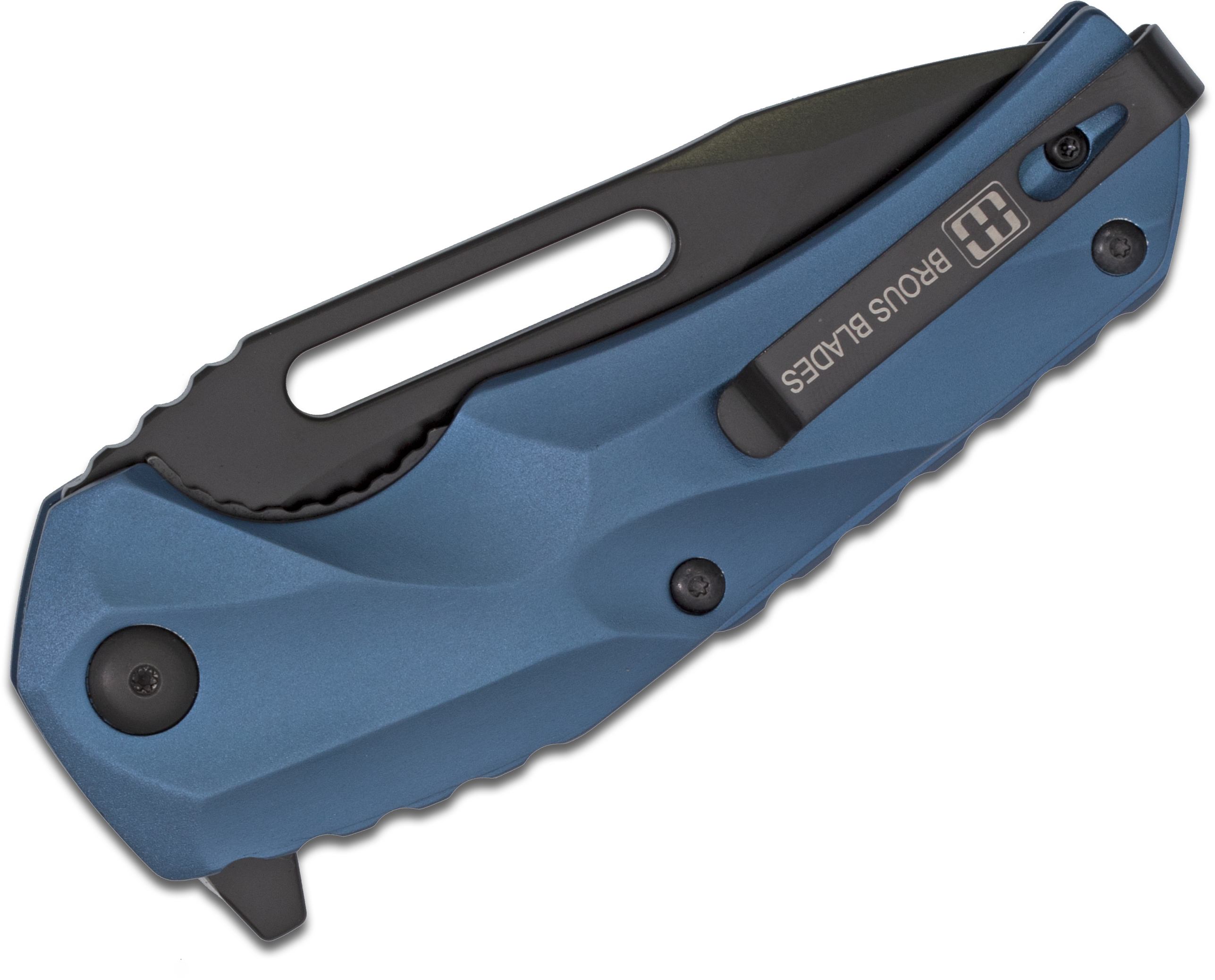 Brous Blades Willumsen Reloader Flipper Knife 3.5" D2 Blackout Blade ...