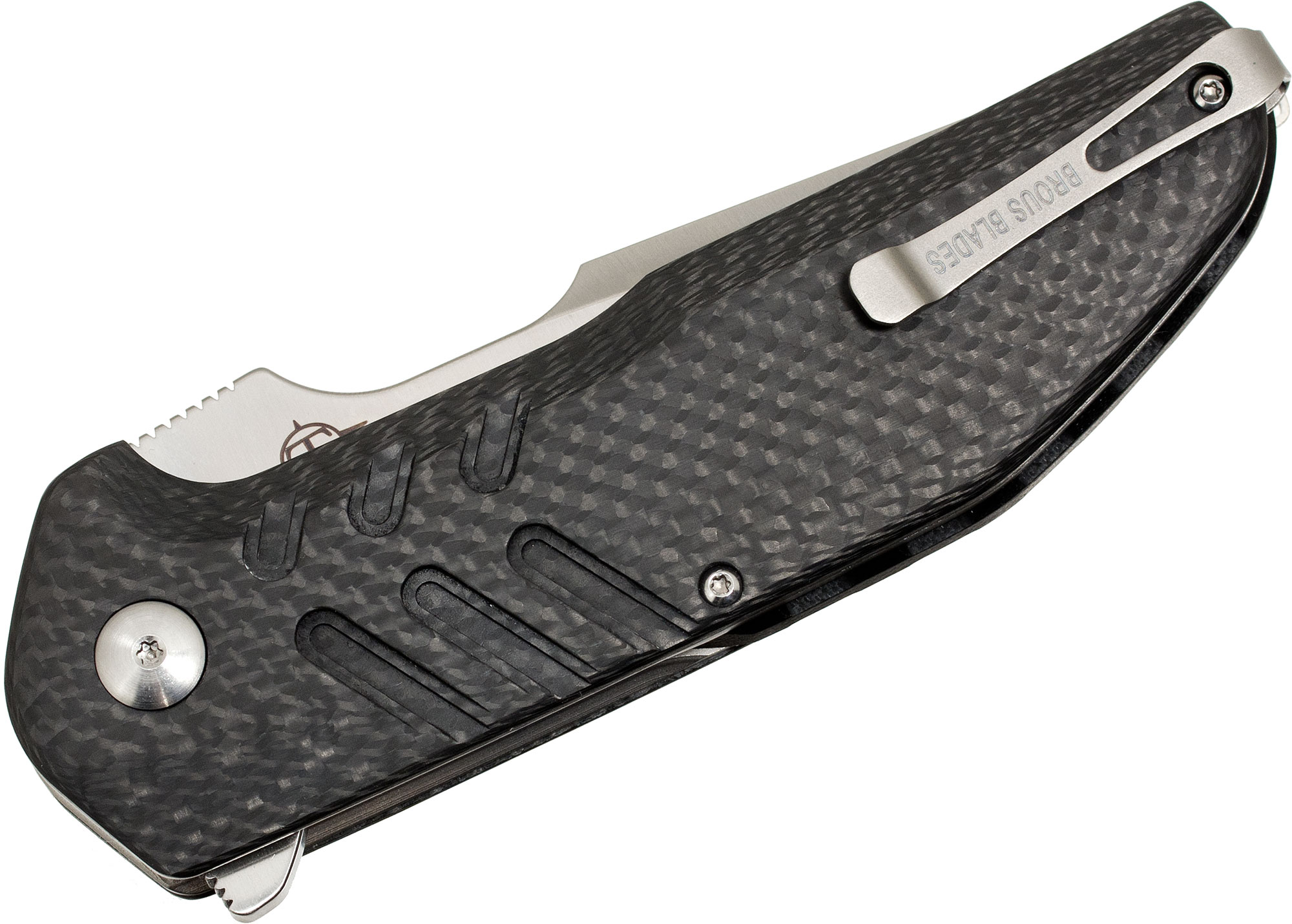 Brous Blades Dustin Turpin Strife Flipper Knife 3.5" D2 Satin Blade ...